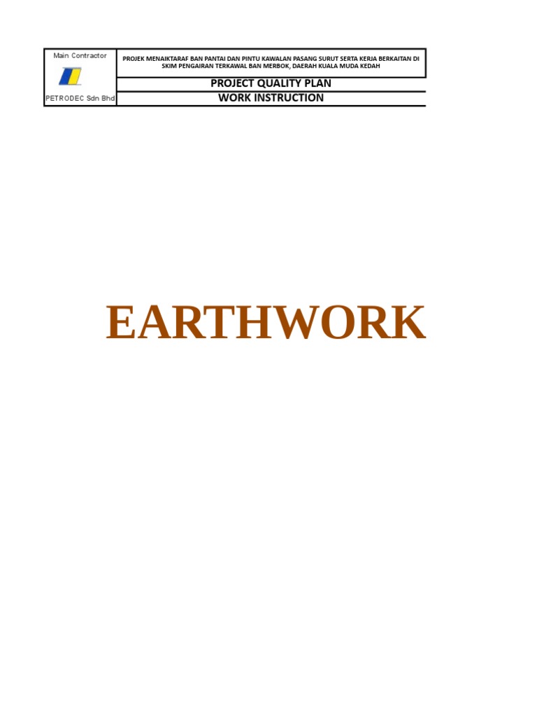 Method Statement For Earthwork | Download Free PDF | Excavation ...