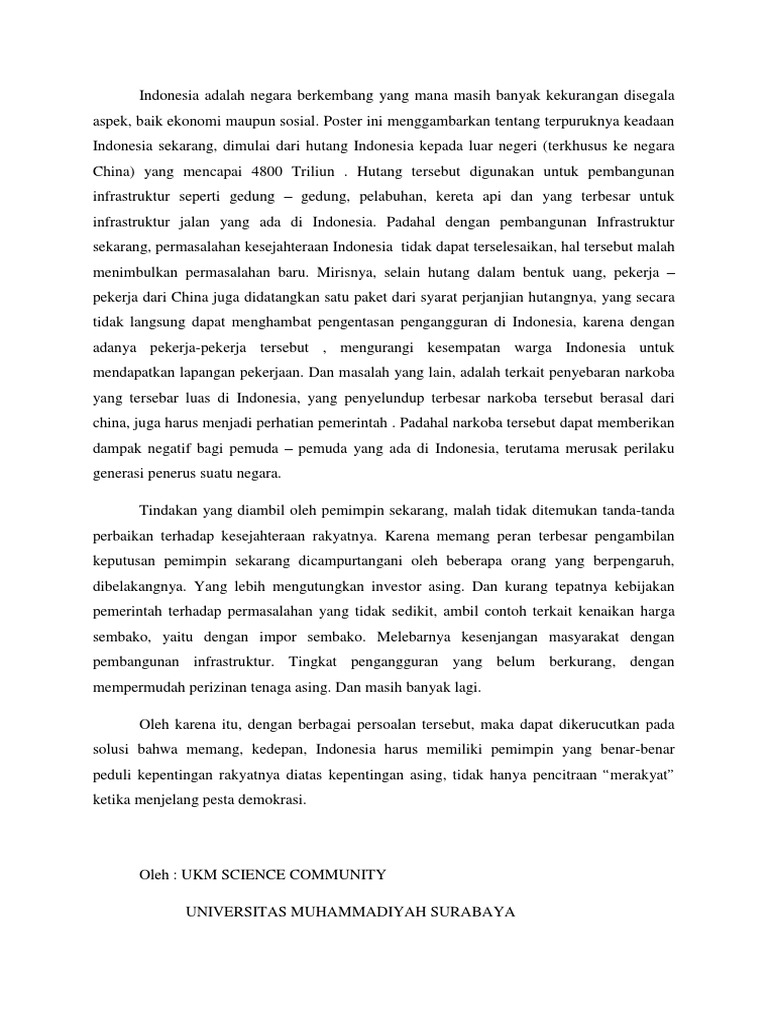 Narasi Poster UKM | PDF