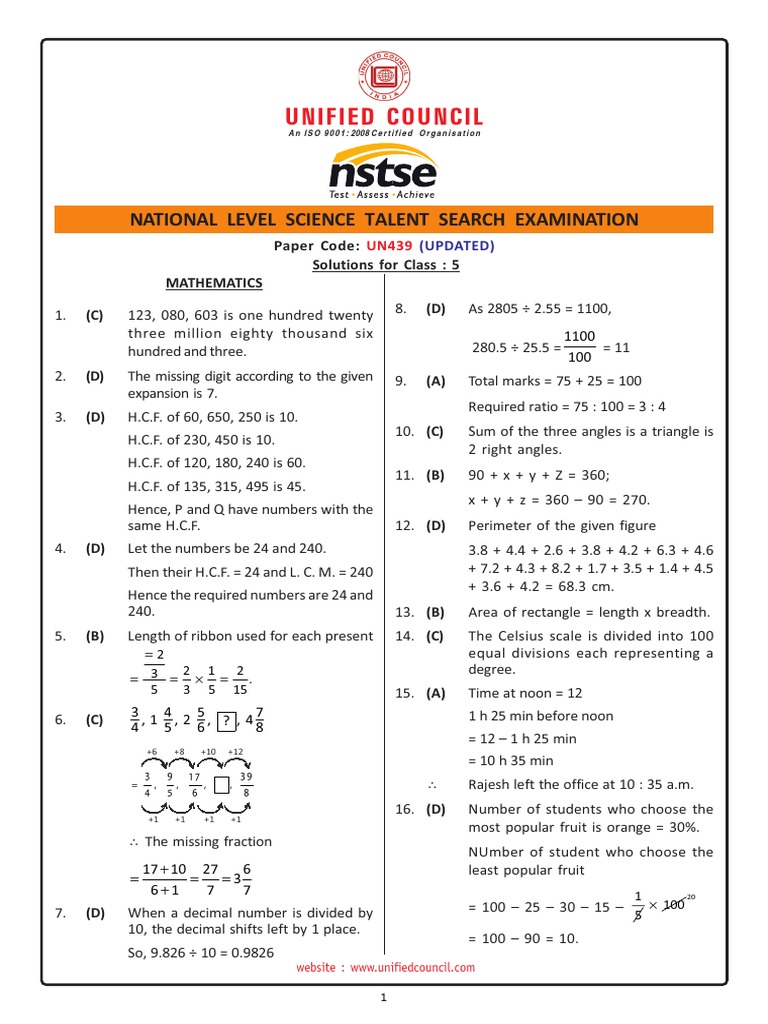 05 NSTSE Solution 439 2018 | PDF | Soil | Water