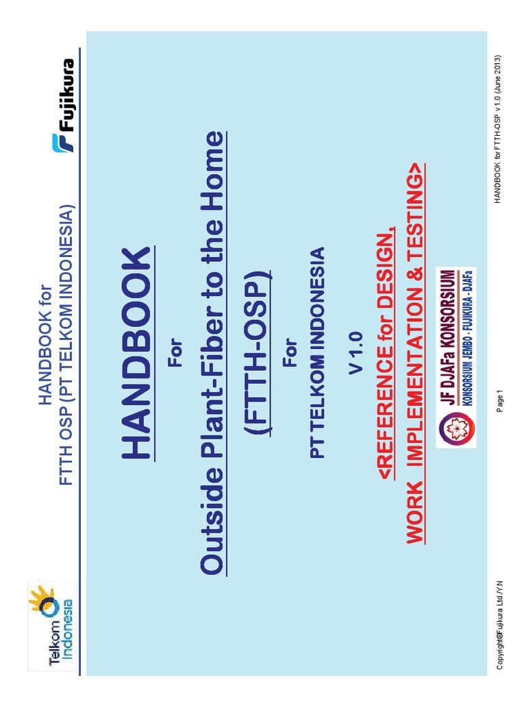 Handbook For FTTH Osp v1.0 | PDF