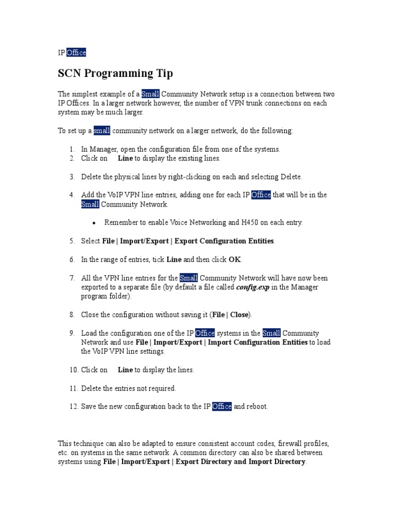 SCN Programming Tip | PDF | Business | Technology & Engineering