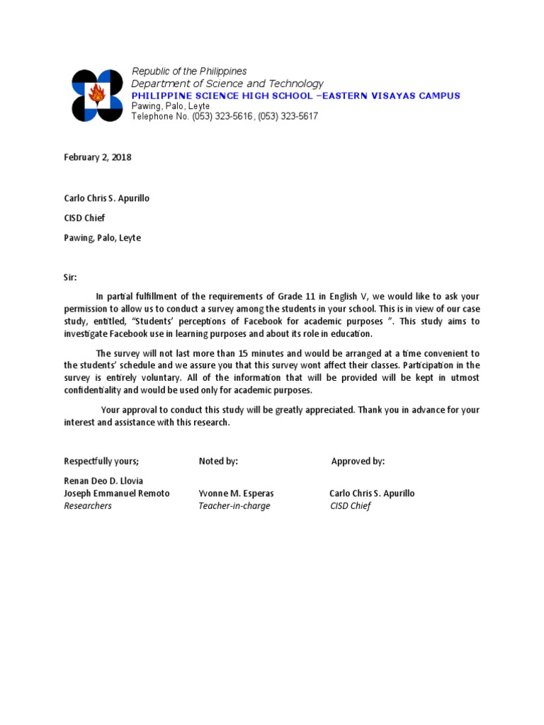 Letter For Survey | PDF | Science | Inquiry