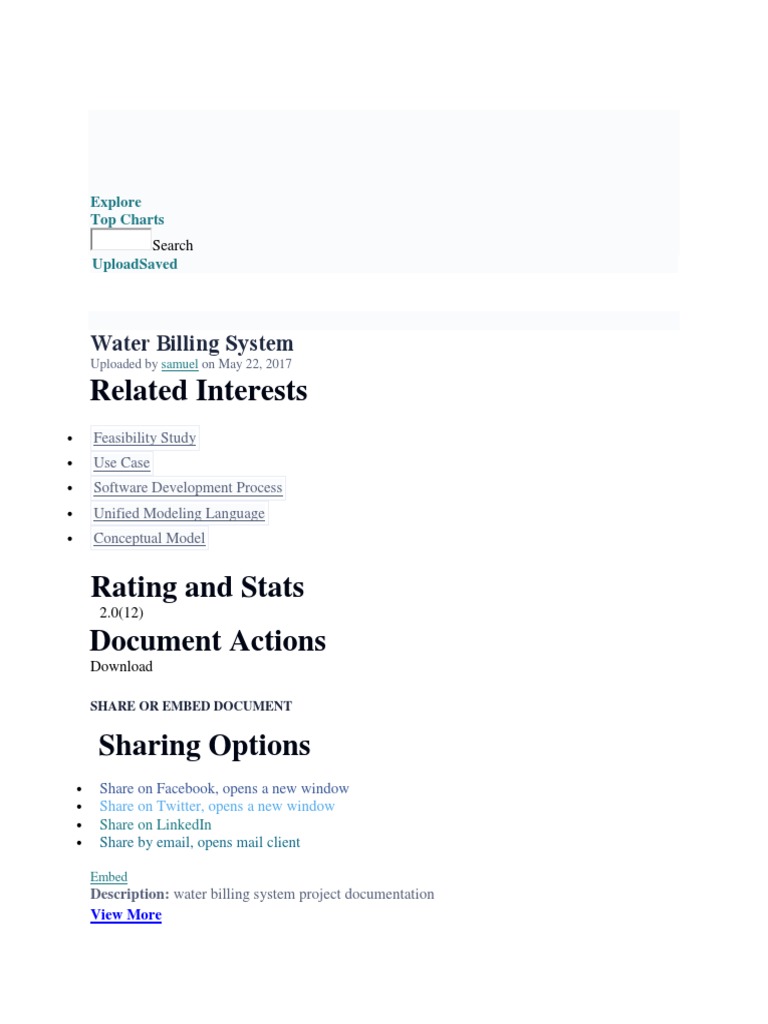 Related Interests: Water Billing System | PDF | Computing | Intellectual Works