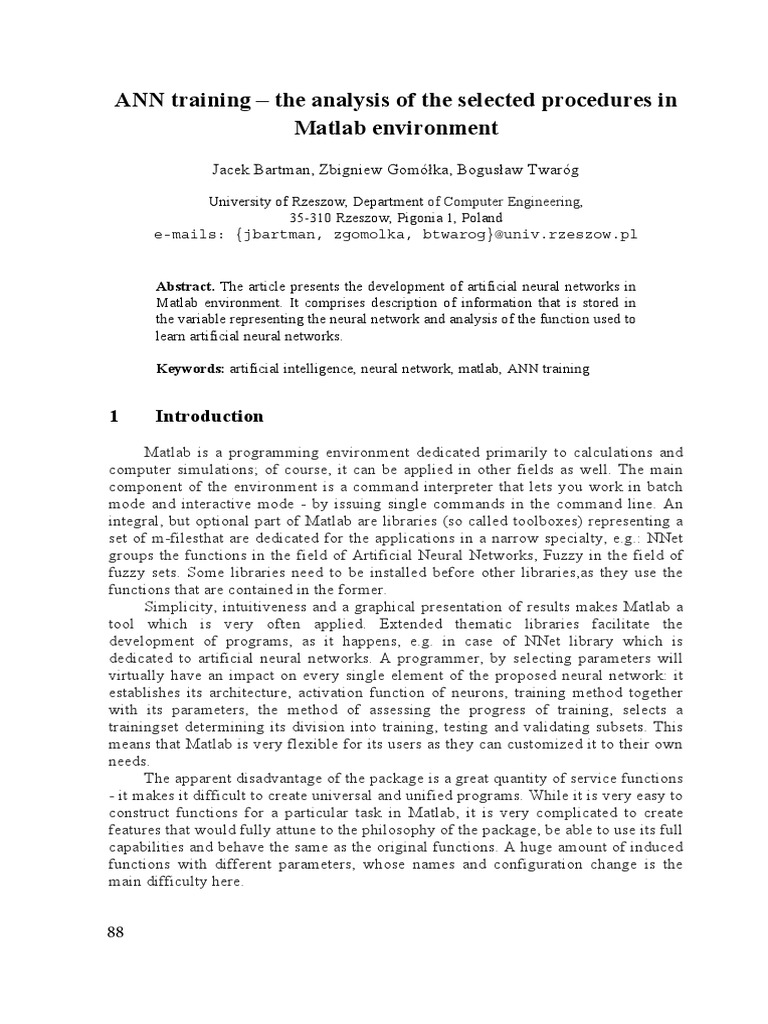 Matlab (FUAD MAHFUDIANTO) | PDF | Artificial Neural Network | Parameter (Computer Programming)