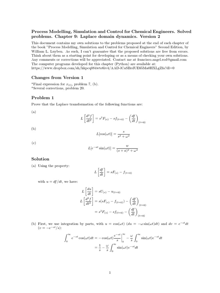 Laplace Domain Analysis of a Two-Stage Continuous Stirred Tank Reactor System with Interstage ...