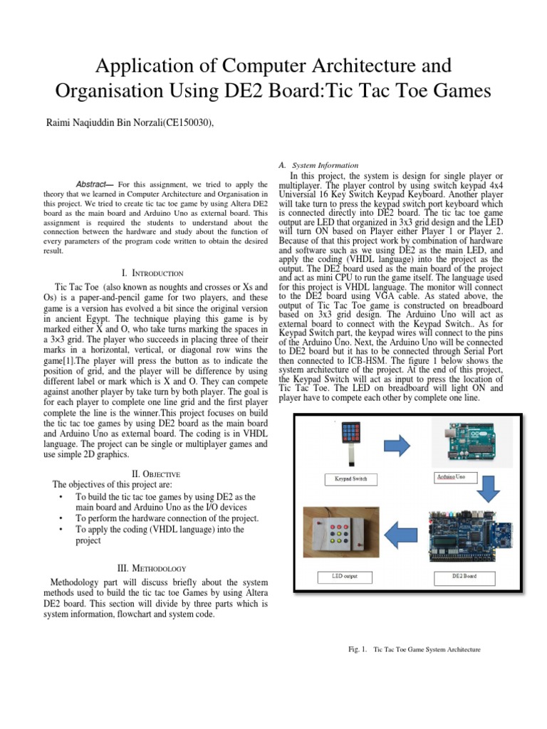 Application of Computer Architecture and Organisation Using DE2 Board | PDF | Arduino | Input/Output