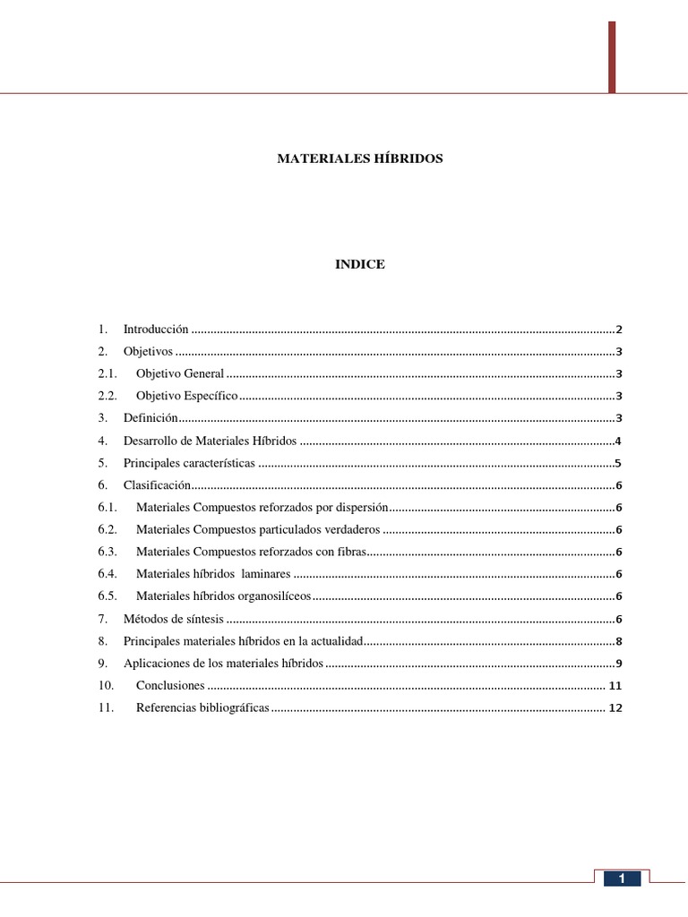 Materiales Híbridos: Orgánico-Inorgánico | PDF | Polímeros | Química