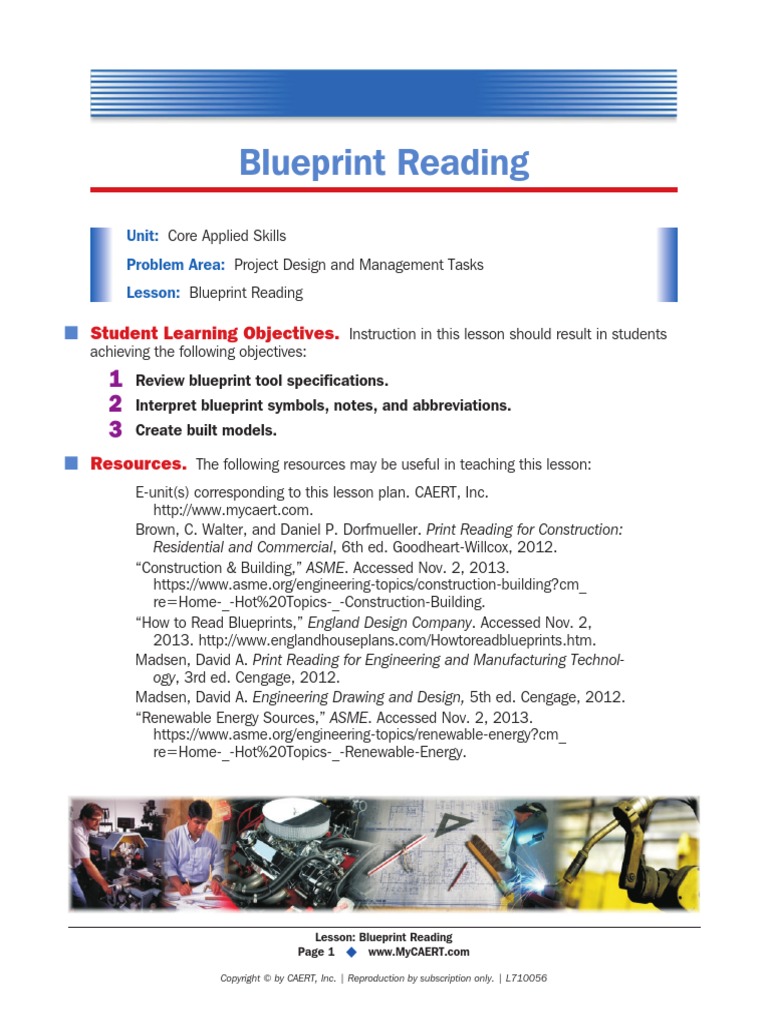 Blueprint Reading | PDF | Technical Drawing | Drawing