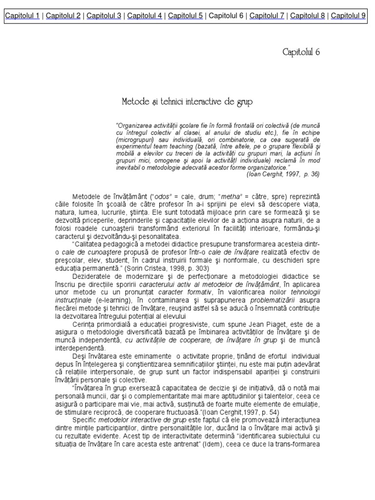 Metode Interactive de Grup - AVANSATI PDF | PDF