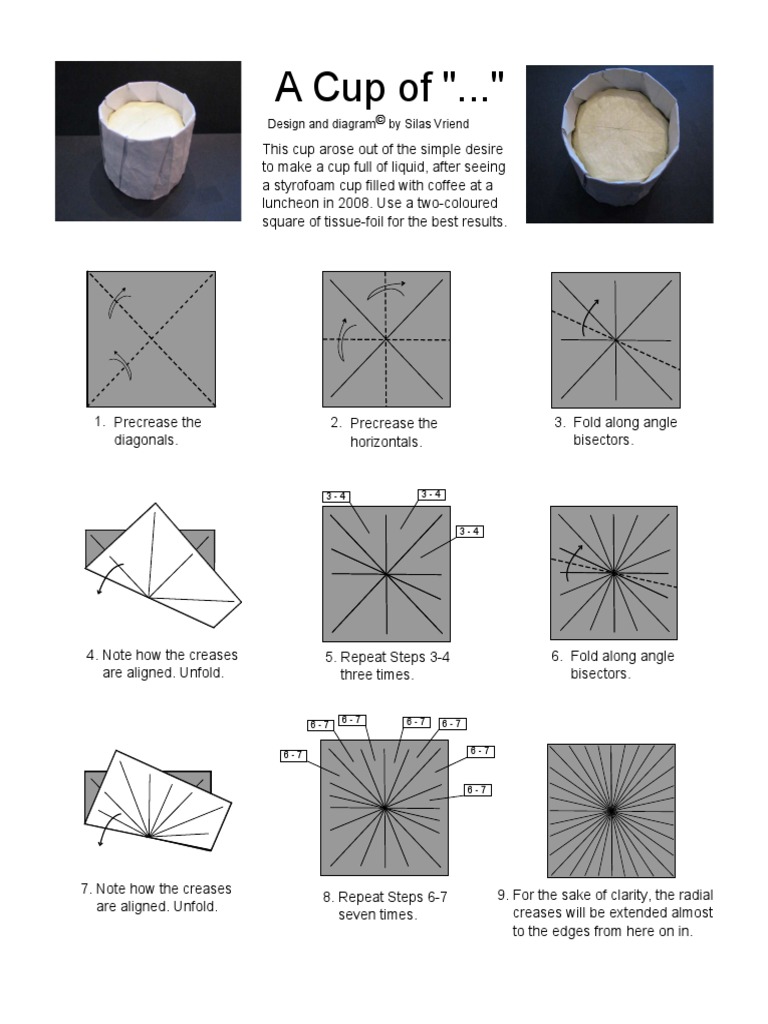 Origami Cup Folding Instructions | PDF
