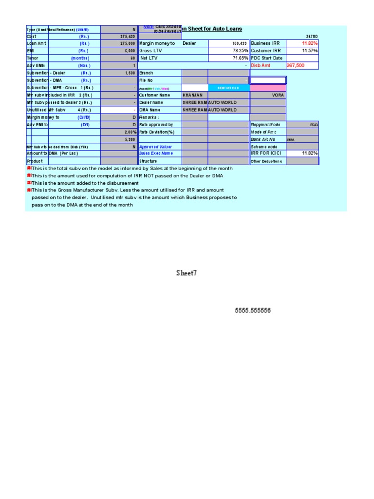 IRR Sheet | PDF | Economies | Money