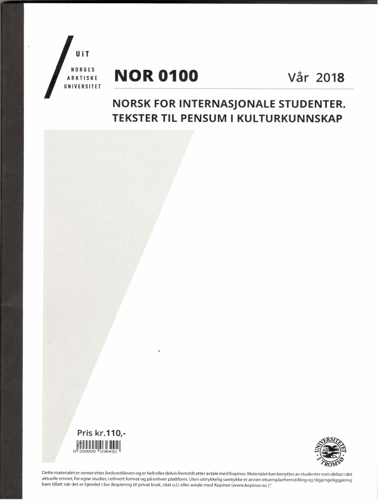 Norskkurs For Internasjonale Studenter | PDF