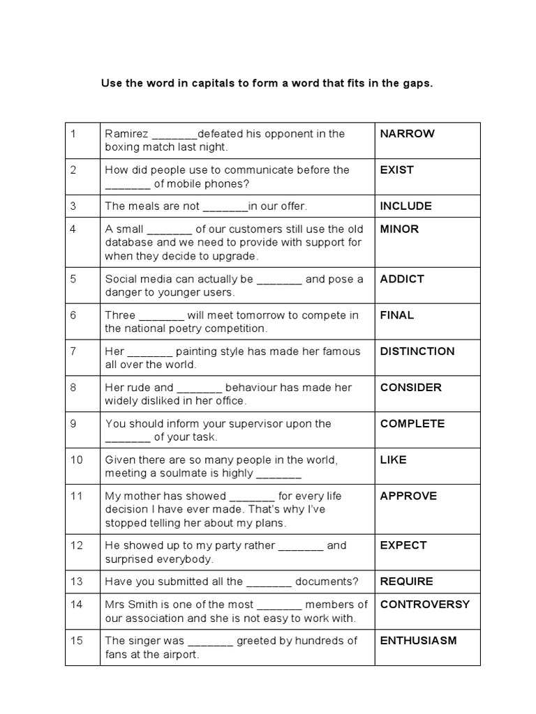 Cae Word Formation | PDF | Communication | Business