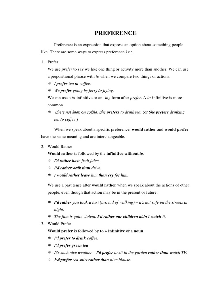 Preference in Grammar | PDF