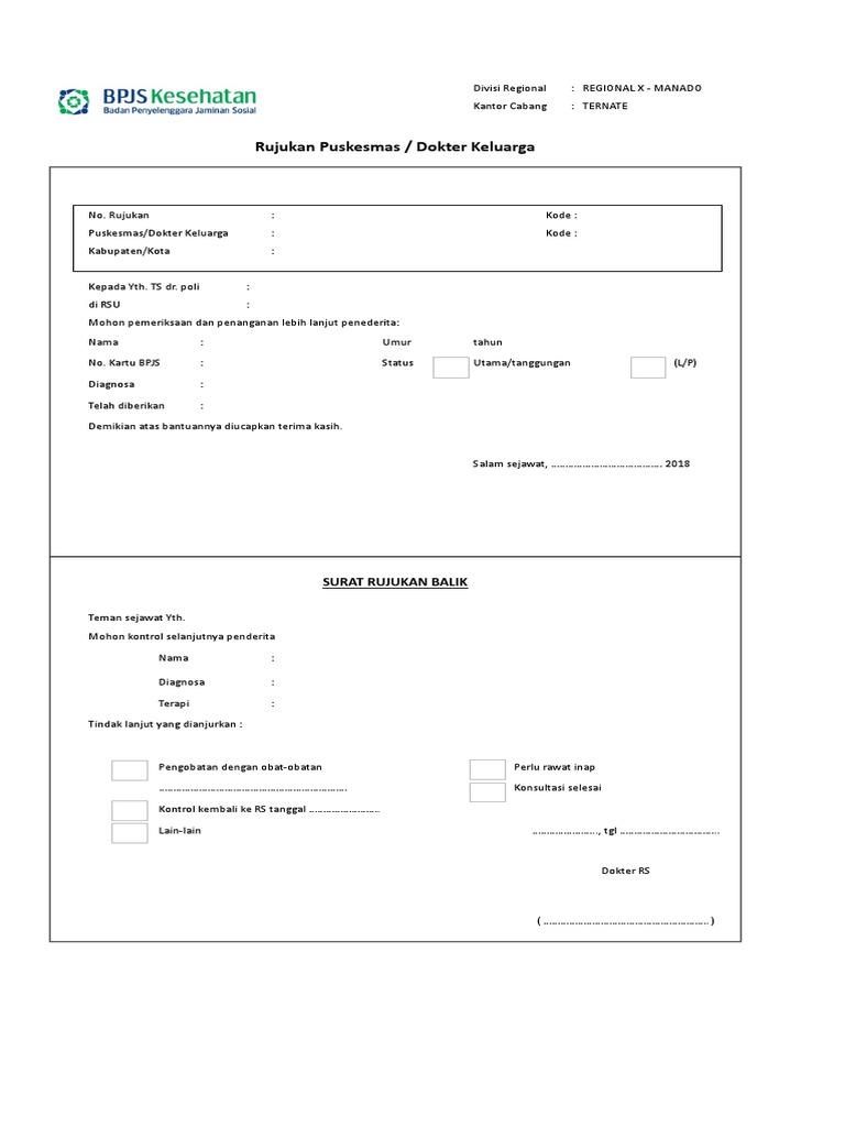 Surat Rujukan BPJS | PDF