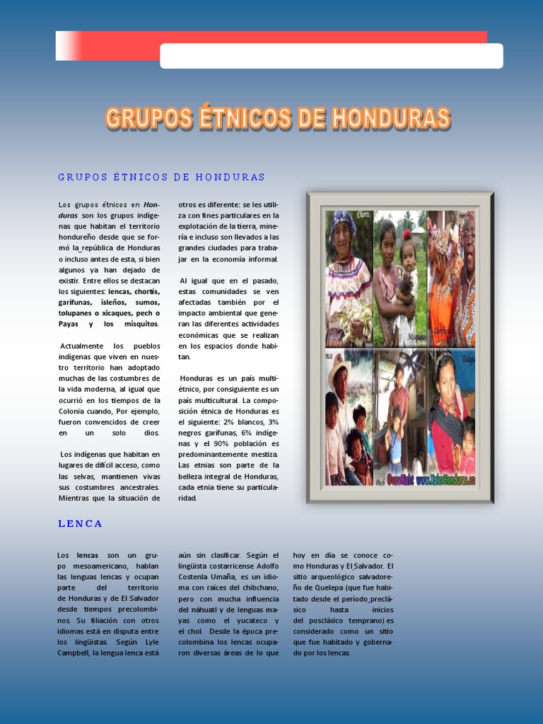 Grupos Étnicos De Honduras Pueblos Indígenas De Las Américas