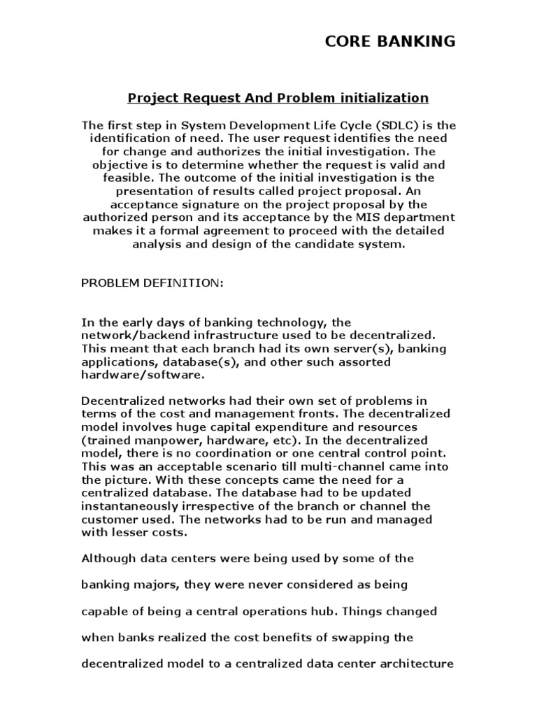 Core Banking System SDLC Overview | PDF | Java Servlet | Model–View ...