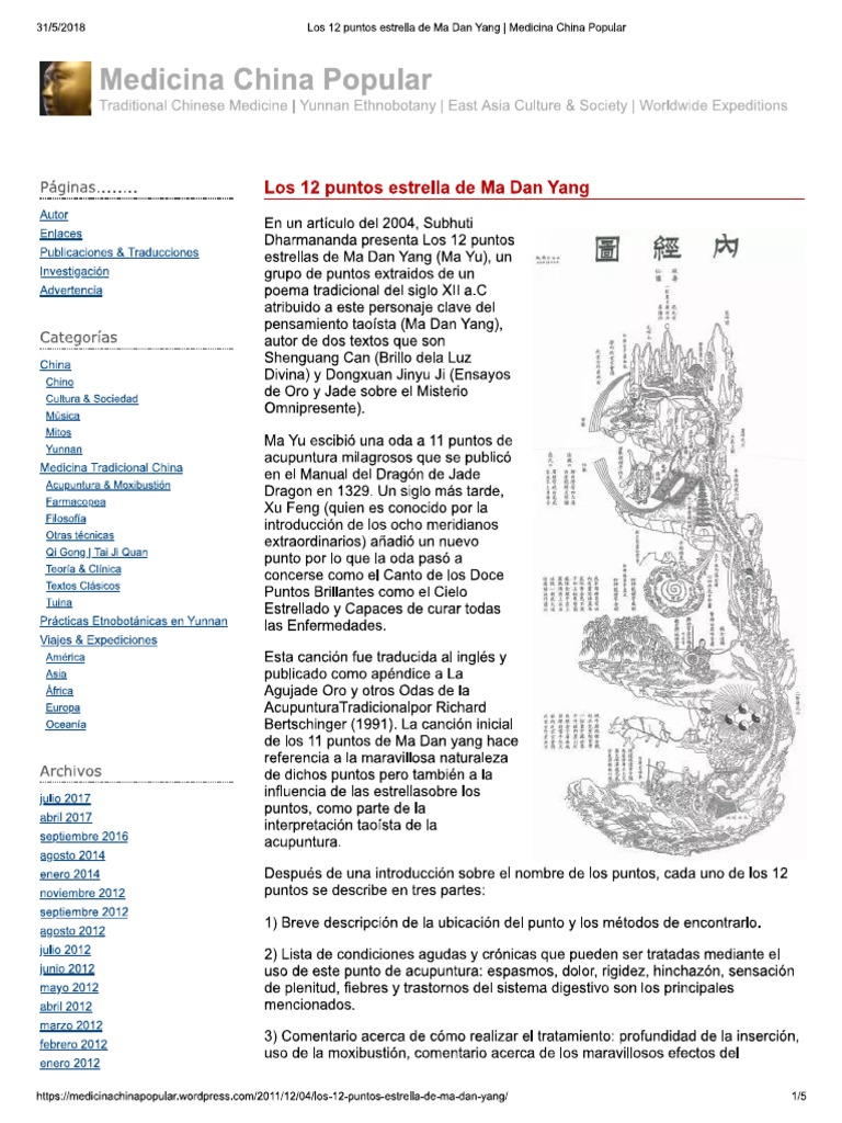 Los 12 Puntos Estrella de Ma Dan Yang _ Medicina China Popular
