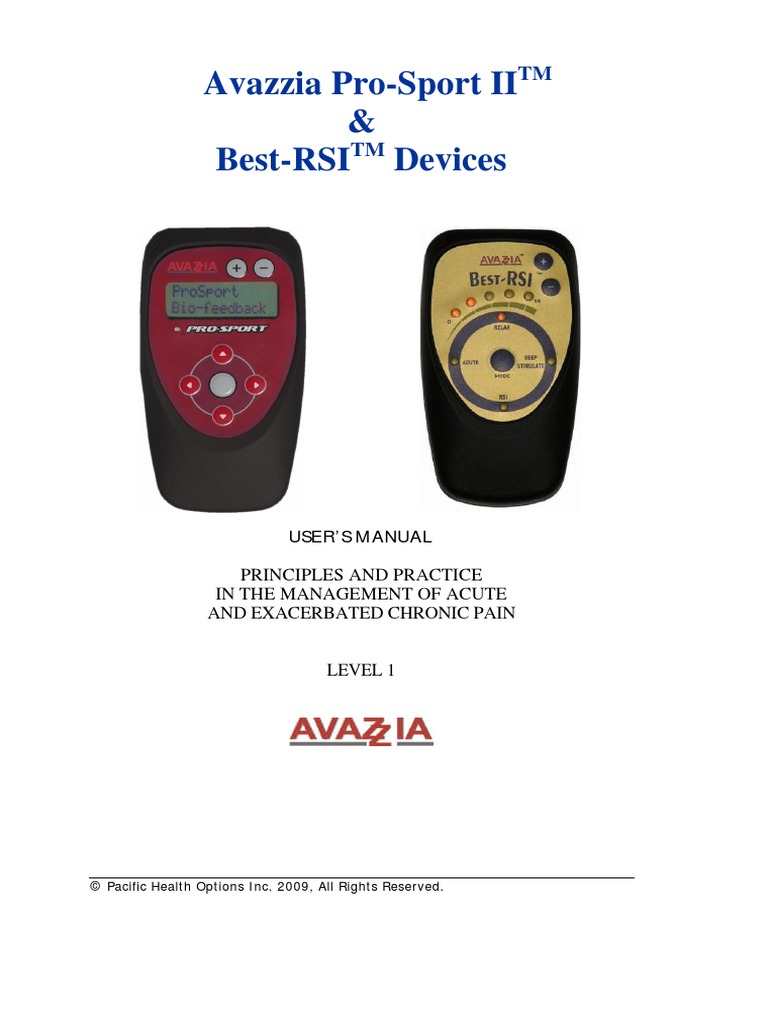 Avazzia Pro-Sport II and BEST RSI Devices Manual | PDF | Action ...