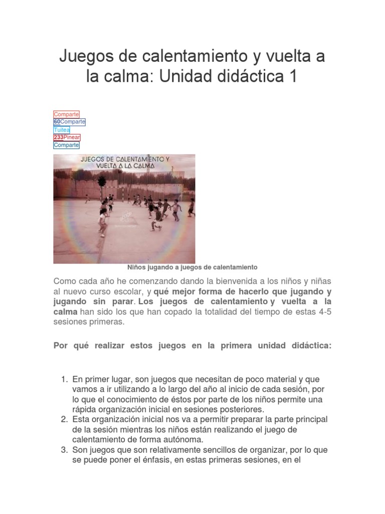 Unidad 4 El Calentamiento