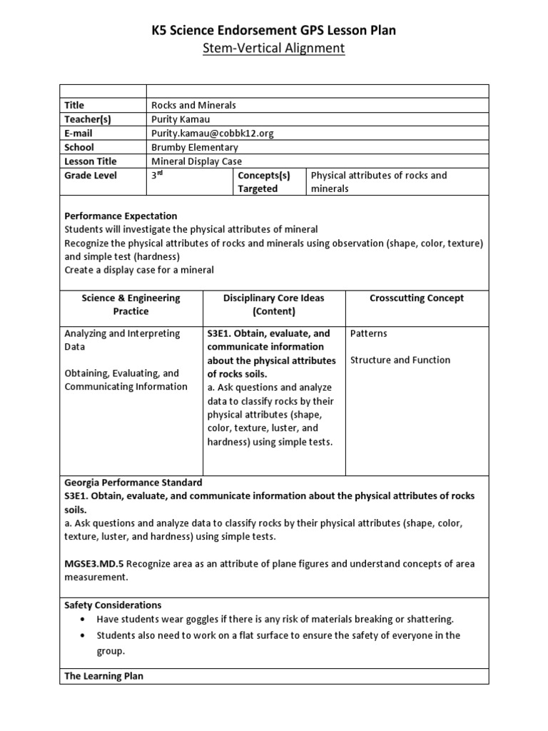 lesson-plan- rock mineralsva3 1 | Minerals | Candy | Free 30-day Trial ...