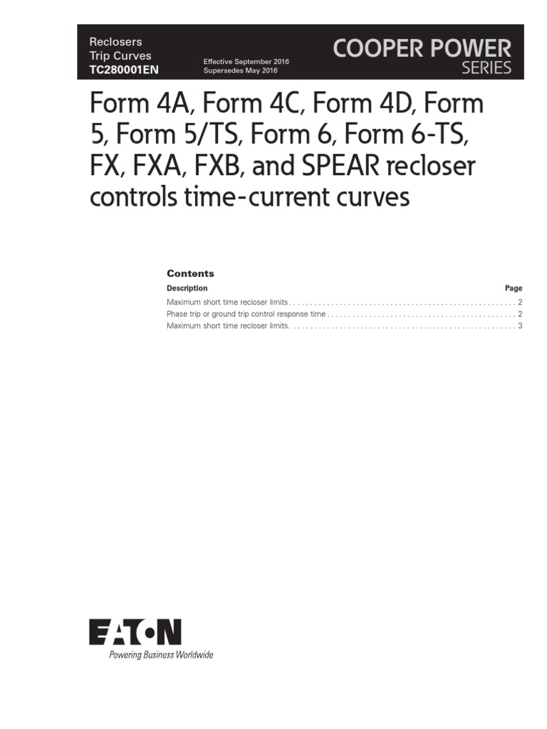 Recloser Curves | PDF | Electric Power Distribution | Power Engineering