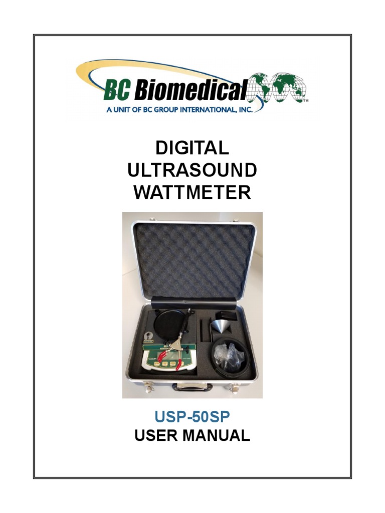USP-50SP User Manual | PDF | Ultrasound | Medical Ultrasound