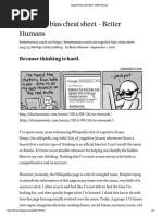 The Cognitive Bias Codex | PDF | Epistemology | Neuropsychological ...