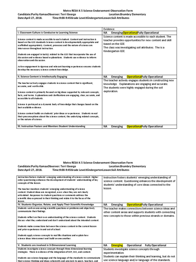 Second Observation | PDF | Concept | Science