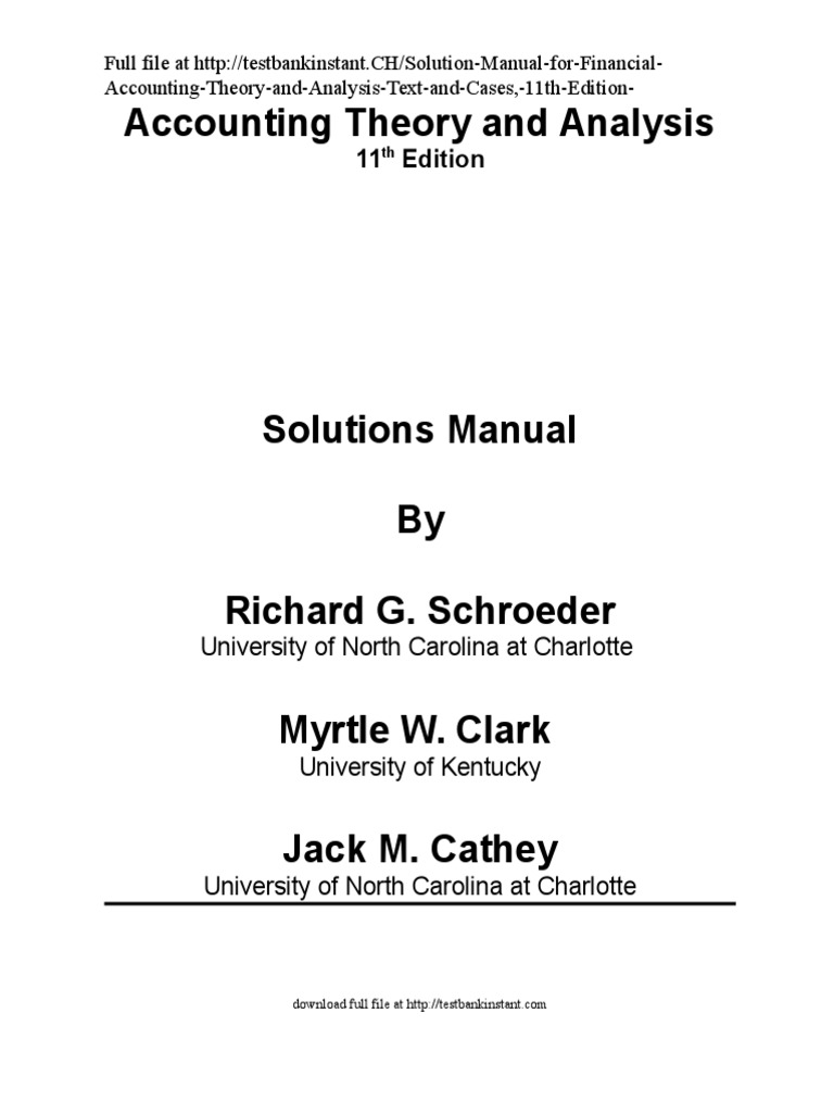 Accounting Theory Solutions Guide | PDF | Generally Accepted Accounting ...