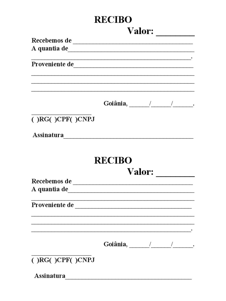 Modelo de Recibo | PDF