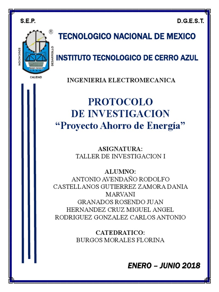 Protocolo Corregido | PDF | Conservación de energía | Encendiendo