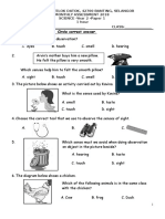 Year 2 Science Exam Paper DLP | PDF | Egg | Science