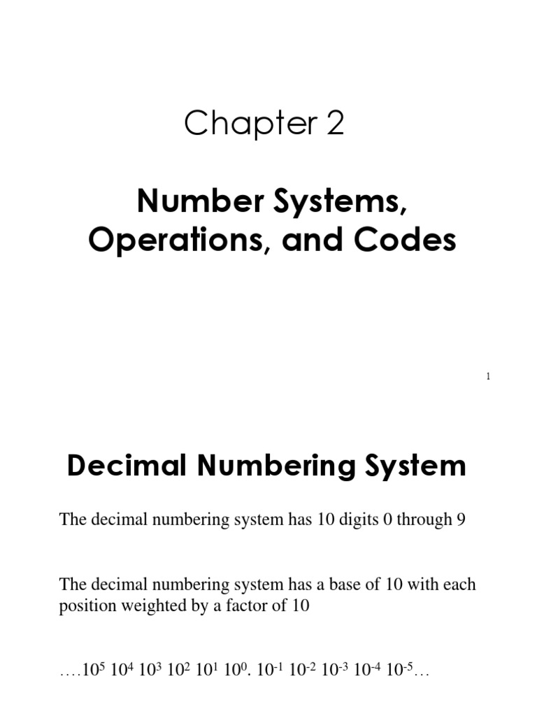 CC442 Ch02 Number Systems | PDF | Decimal | Binary Coded Decimal
