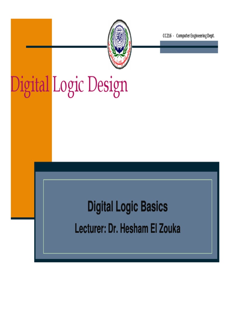 CC442 Digital Logic Basics | PDF | Areas Of Computer Science ...