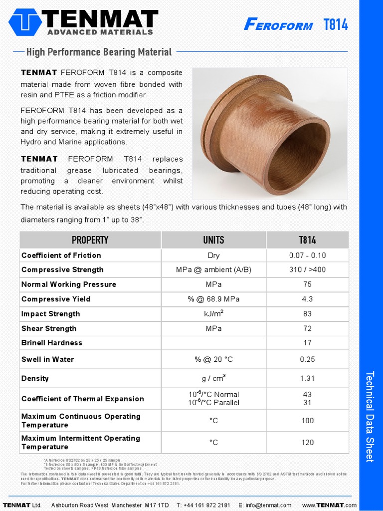 Datasheet Feroform T814 | PDF | Composite Material | Materials