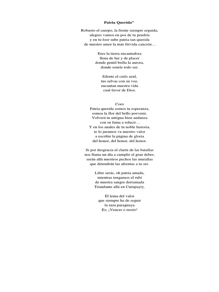 Patria Querida Música Paraguaya | PDF