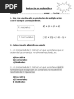 Evaluación de Propiedades de la Suma | PDF