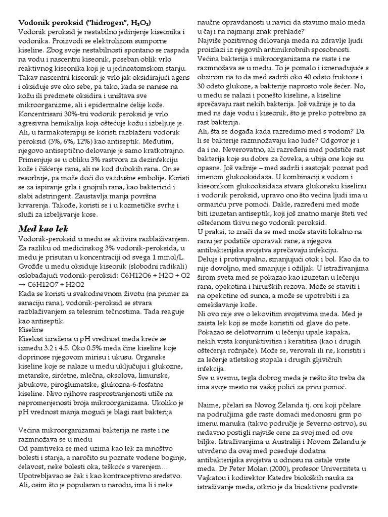 Vodonik Peroksid | PDF