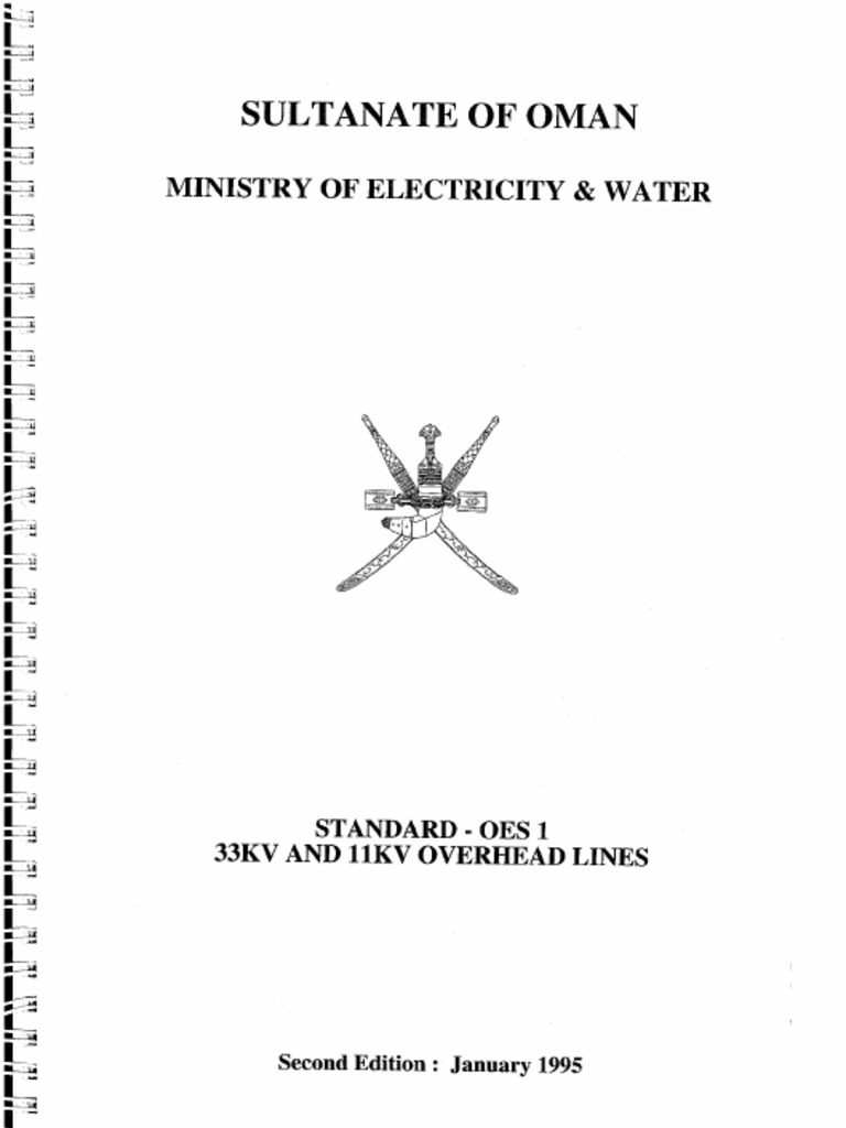 OES 1 33kV & 11kV Overhead Lines | PDF