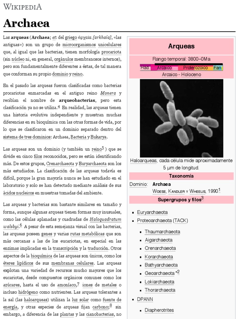 Archaea .pdf | Archaea (Arqueas) | Bacterias