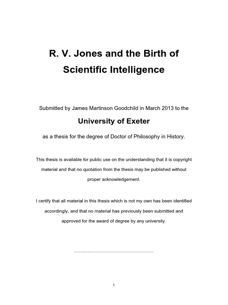 R.V. Jones and The Birth of Scientific Intelligence | PDF | Bletchley ...