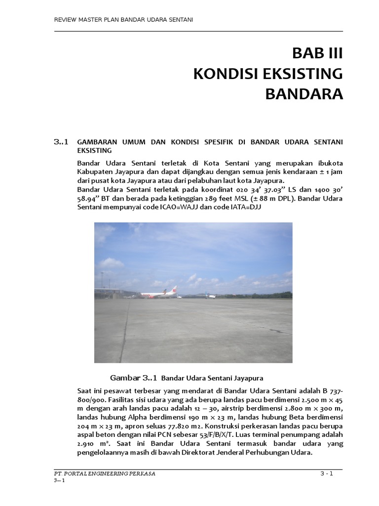 Bab - 3 Kondisi Eksisting Bandara | PDF