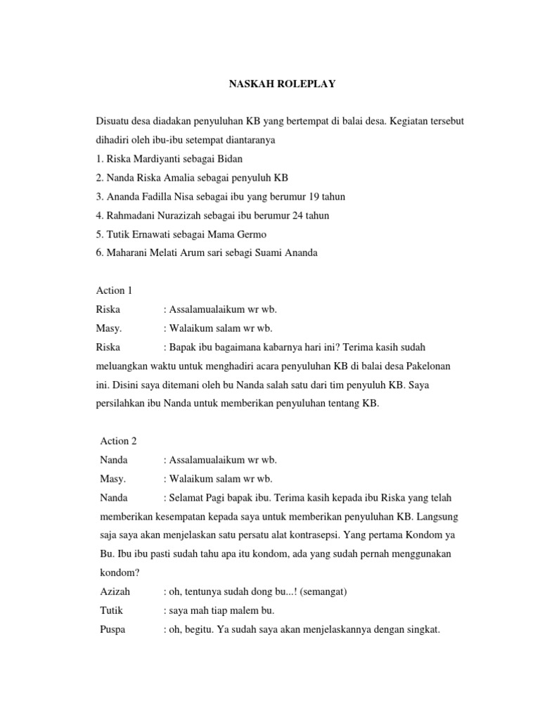 Contoh Naskah Roleplay | PDF