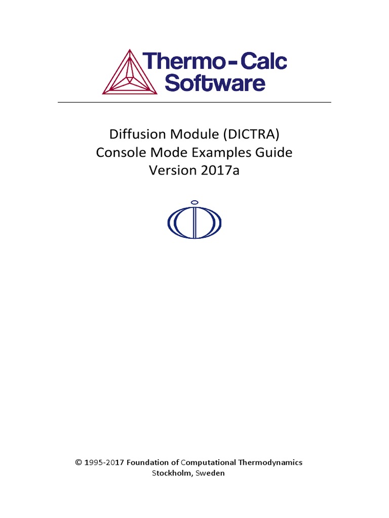 Diffusion Module (DICTRA) Console Mode Examples | PDF