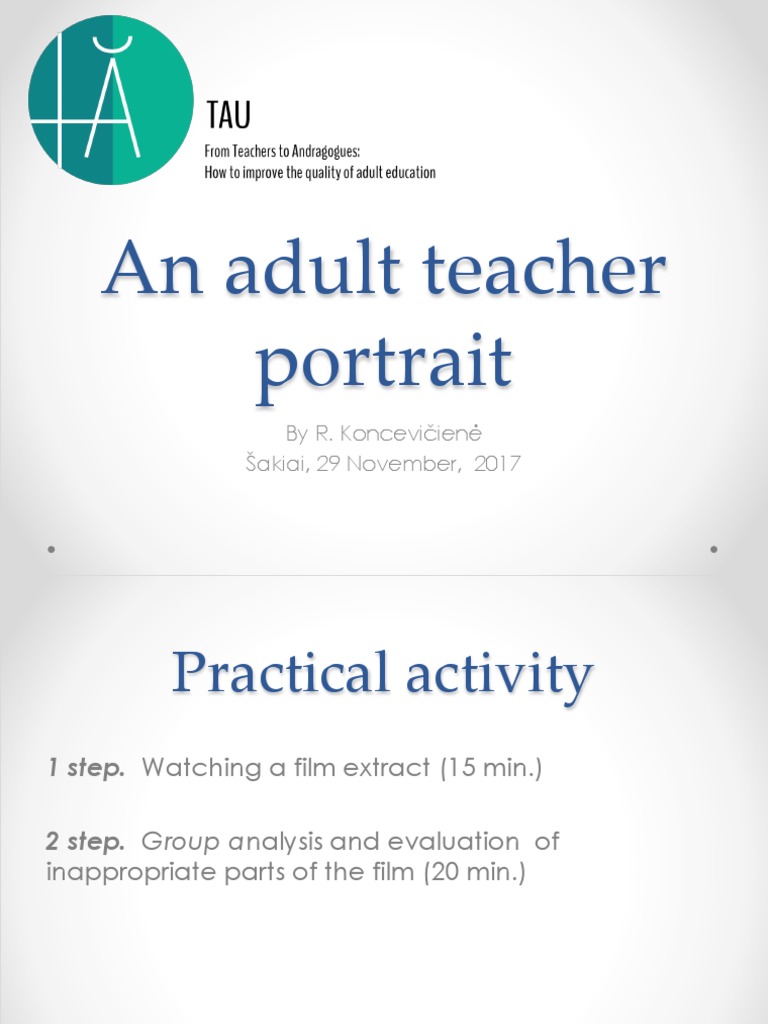 TAU Adult Teacher Portrait | PDF | Facilitator | Learning