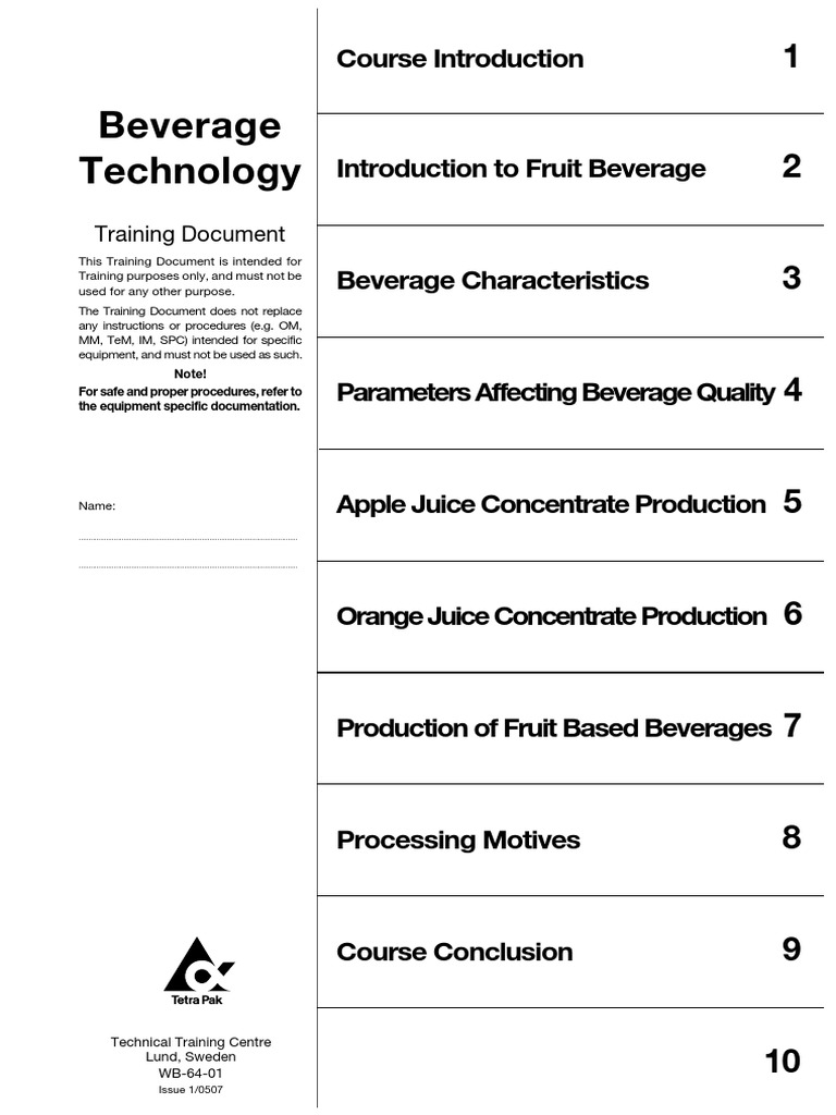 Beverage Technology PDF | PDF | Drink | Juice