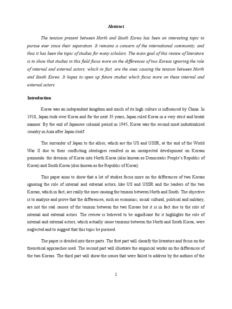 RRL - Paper Final | North Korea | World Politics