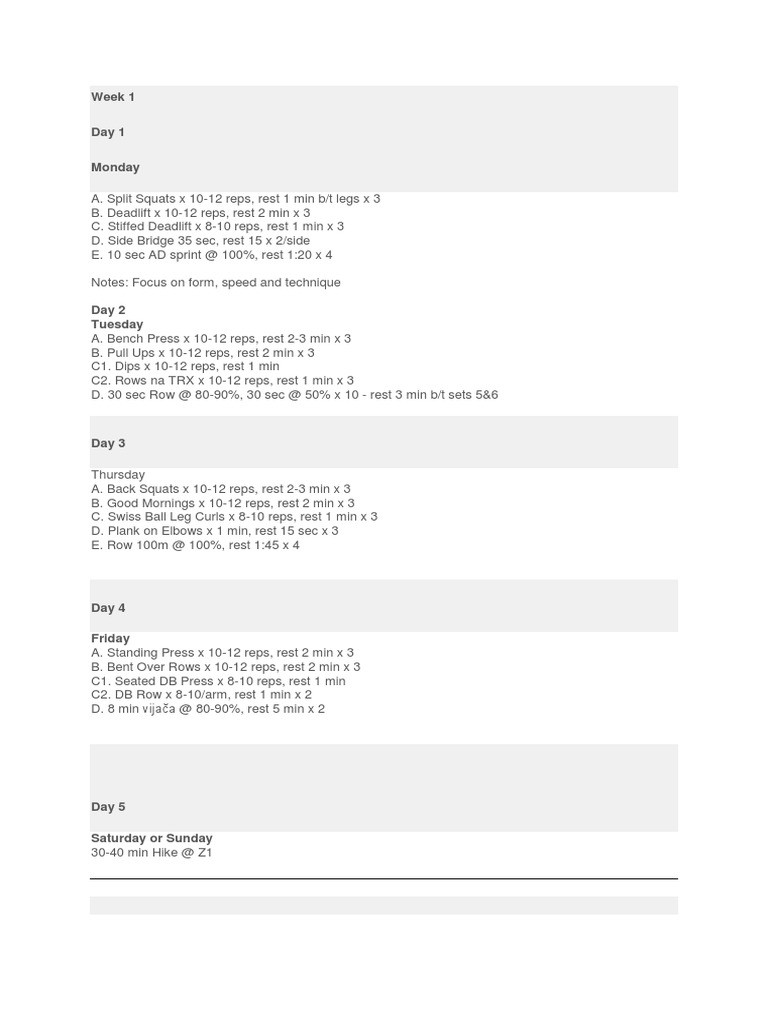 12 Week Training | PDF | Individual Sports | Athletic Sports