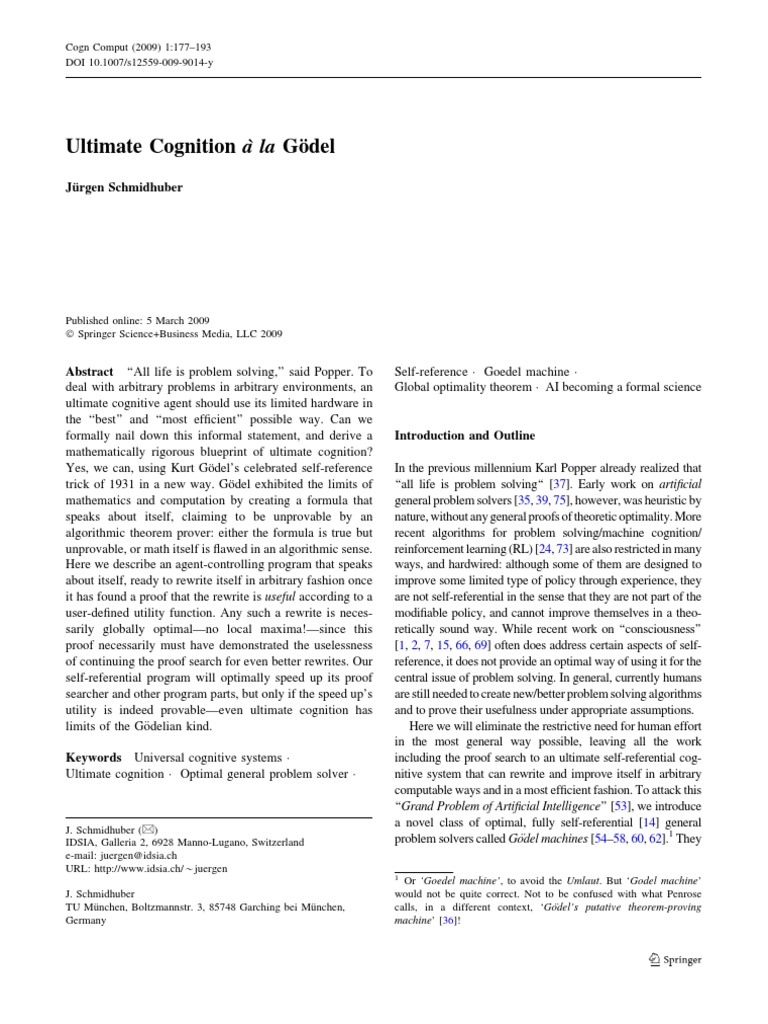 Godel Machine PDF | PDF | Mathematical Proof | Axiom